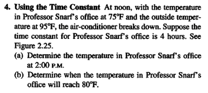 Solved 4. Using the Time Constant At noon, with the | Chegg.com