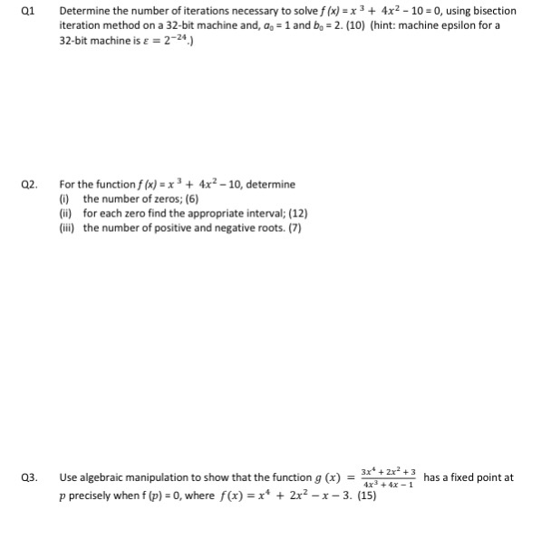 Solved Determine The Number Of Iterations Necessary To Solve