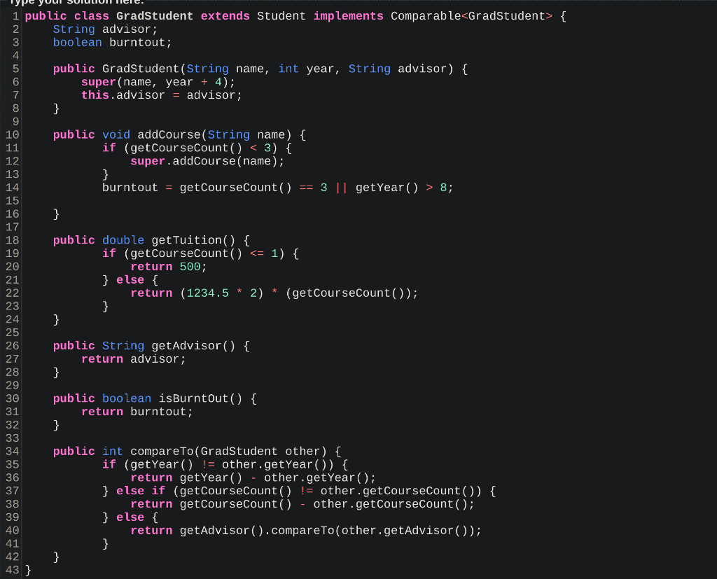 Solved You have been asked to extend a pre-existing class st | Chegg.com
