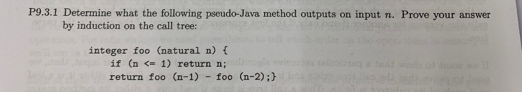 Solved P9.3.1 Determine what the following pseudo-Java | Chegg.com