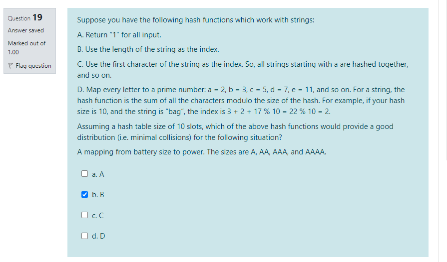 Solved Question 1 Not yet answered Marked out of 1.00 P Flag | Chegg.com