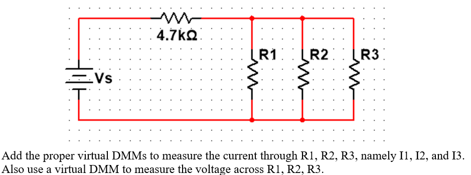 Add the proper virtual DMMs to measure the current | Chegg.com