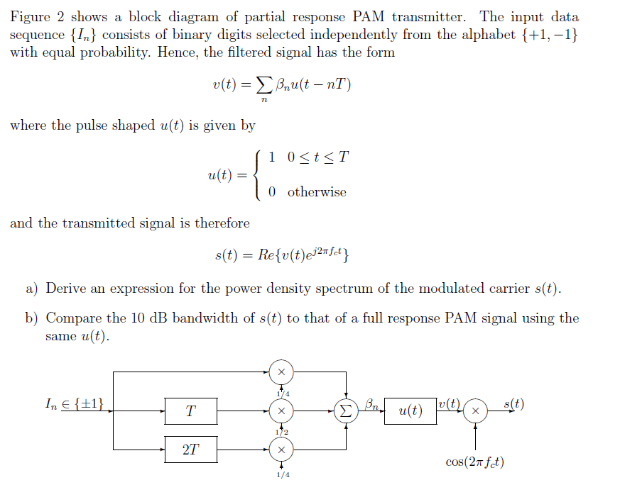 Figure 2 shows a block diagram of partial response | Chegg.com