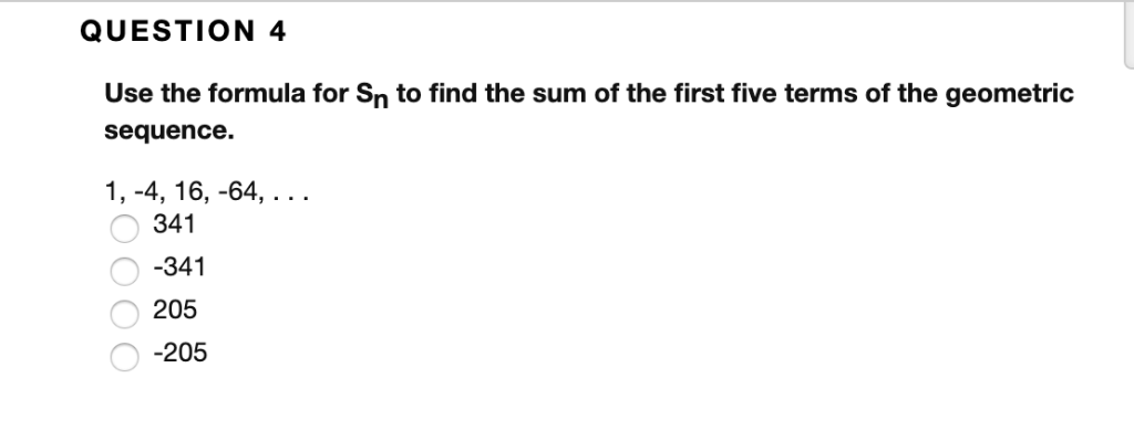 Solved Use the formula for Sn to find the sum of the first | Chegg.com