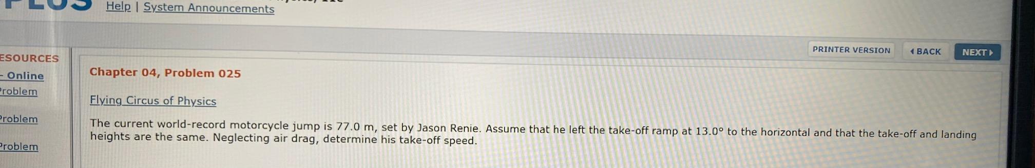 Solved Help System Announcements PRINTER VERSION 4 BACK NEXT | Chegg.com