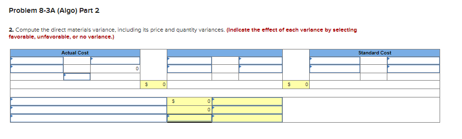 Solved Required Information Problem 8-3A (Algo) Flexible | Chegg.com