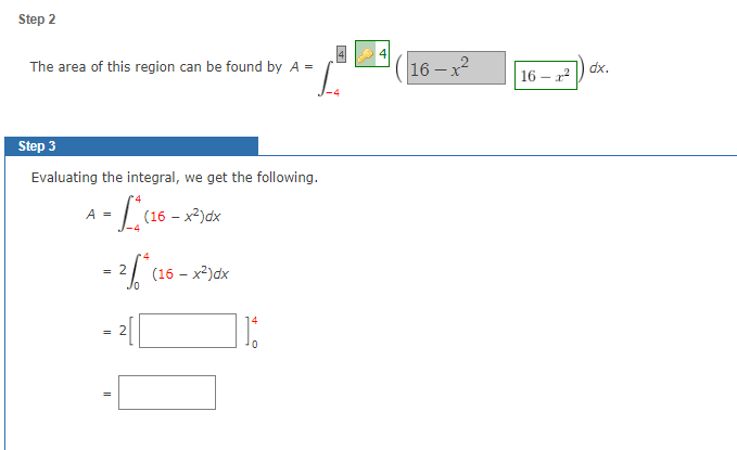 Solved Step 2 The area of this region can be found by | Chegg.com
