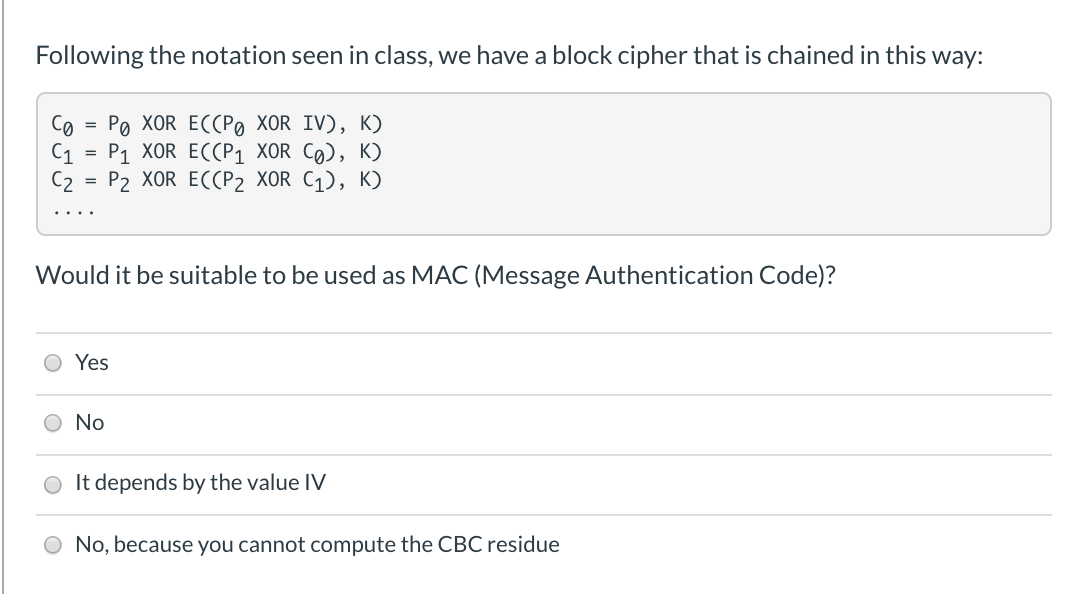 Following the notation seen in class, we have a block | Chegg.com
