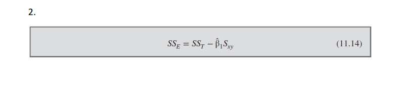 SSE=SST−β^1Sxy | Chegg.com