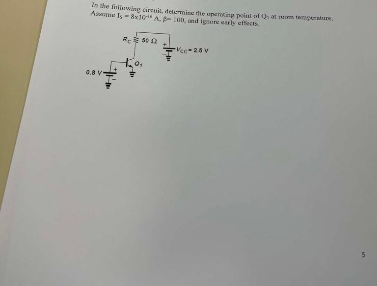 Solved In the following circuit, determine the operating | Chegg.com