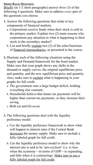 Solved Briefly (in 1-2 short paragraphs) answer three (3) of | Chegg.com