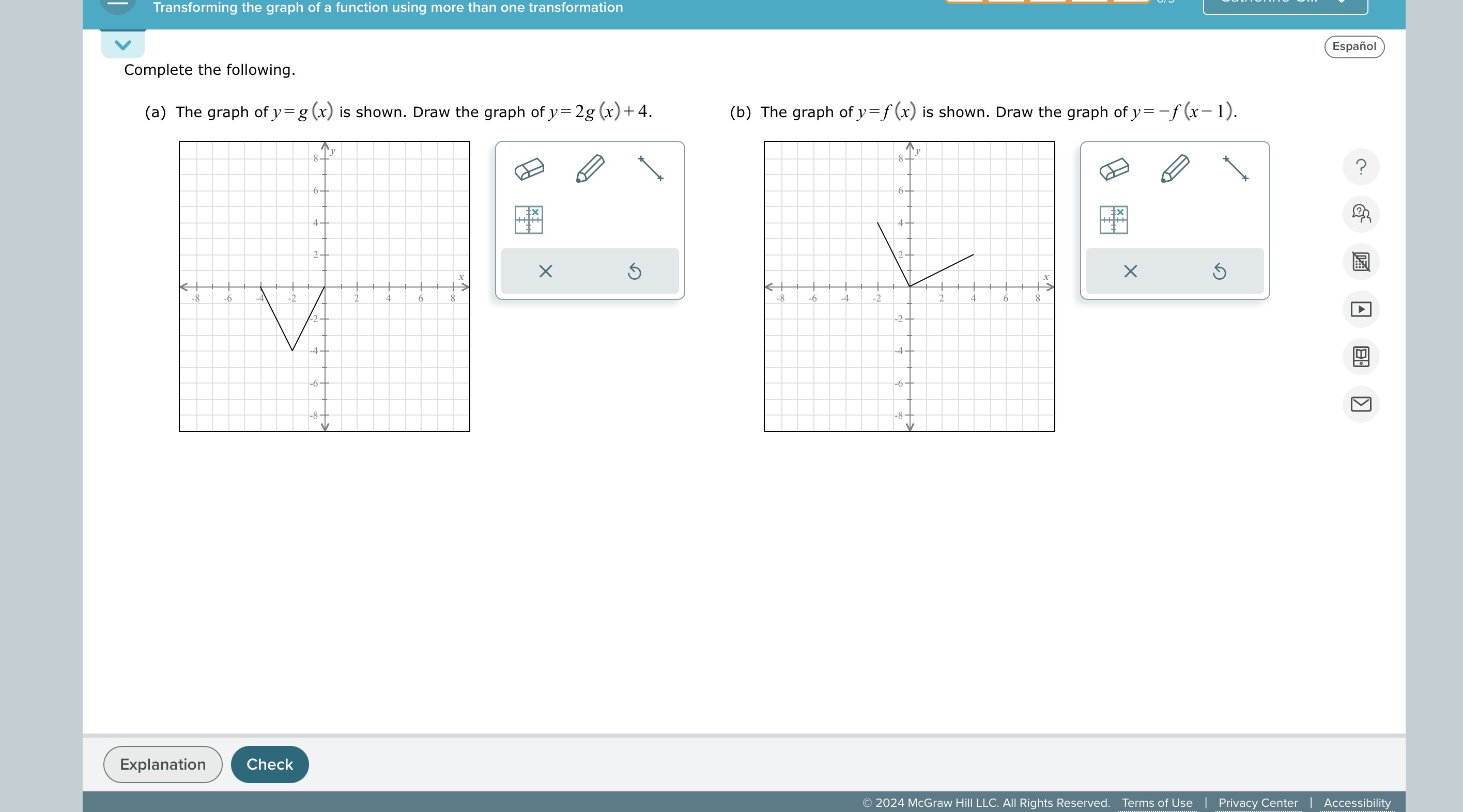 Solved Complete the following.(a) ﻿The graph of y=g(x) ﻿is | Chegg.com