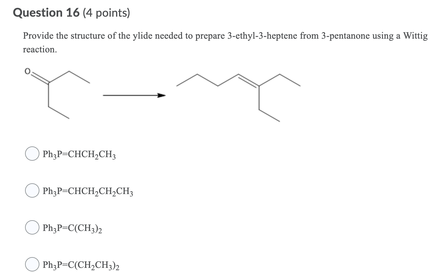Solved Question 16 (4 points) Provide the structure of the | Chegg.com