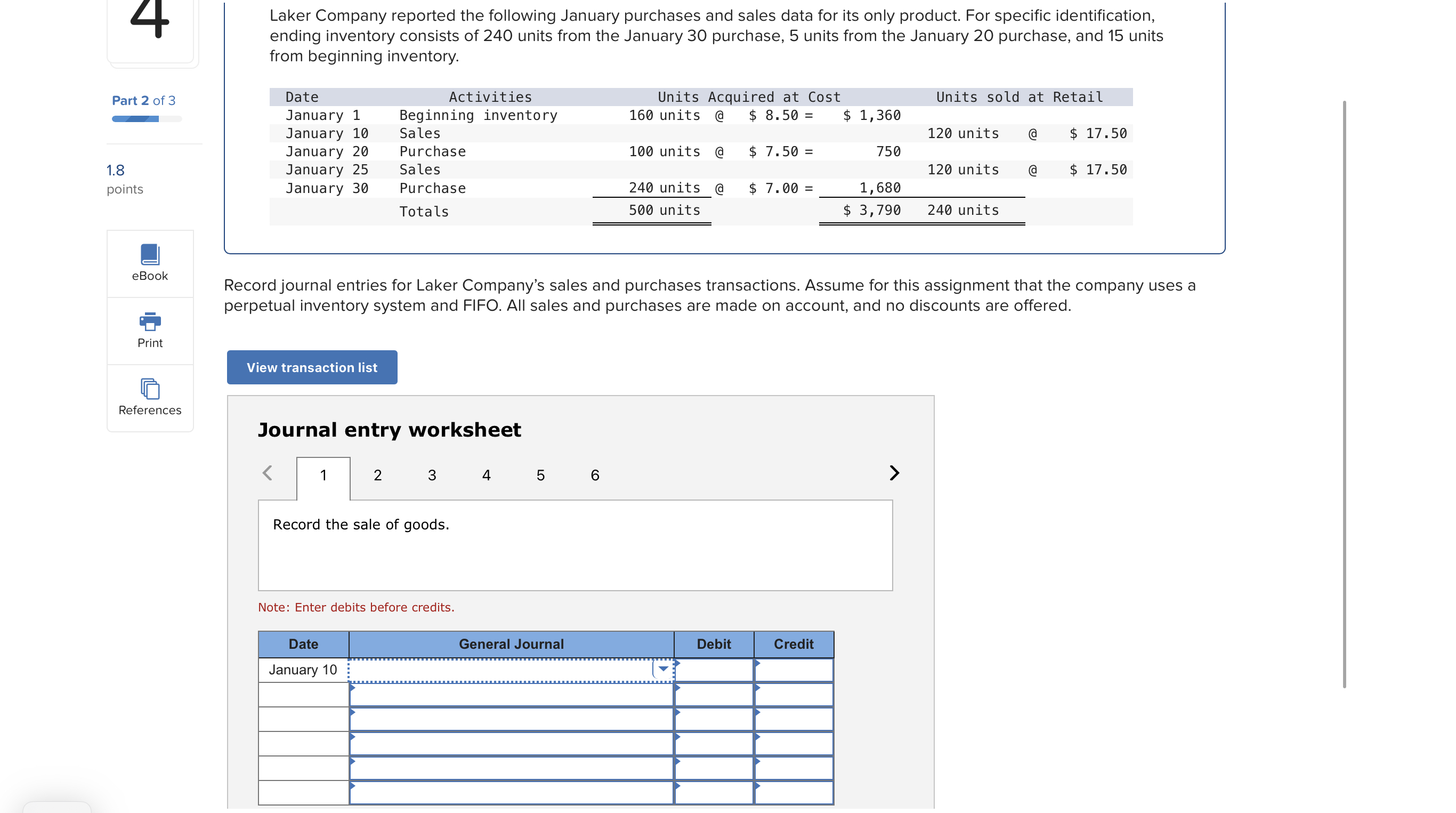 Solved Journal entry worksheet Note: Enter debits | Chegg.com