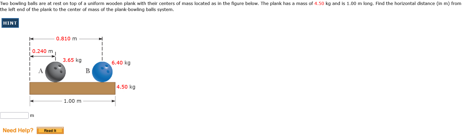 Solved the left end of the plank to the center of mass of | Chegg.com