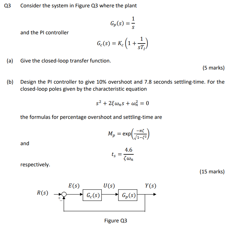 Solved Q3 consider The System In Figure Q3 where The