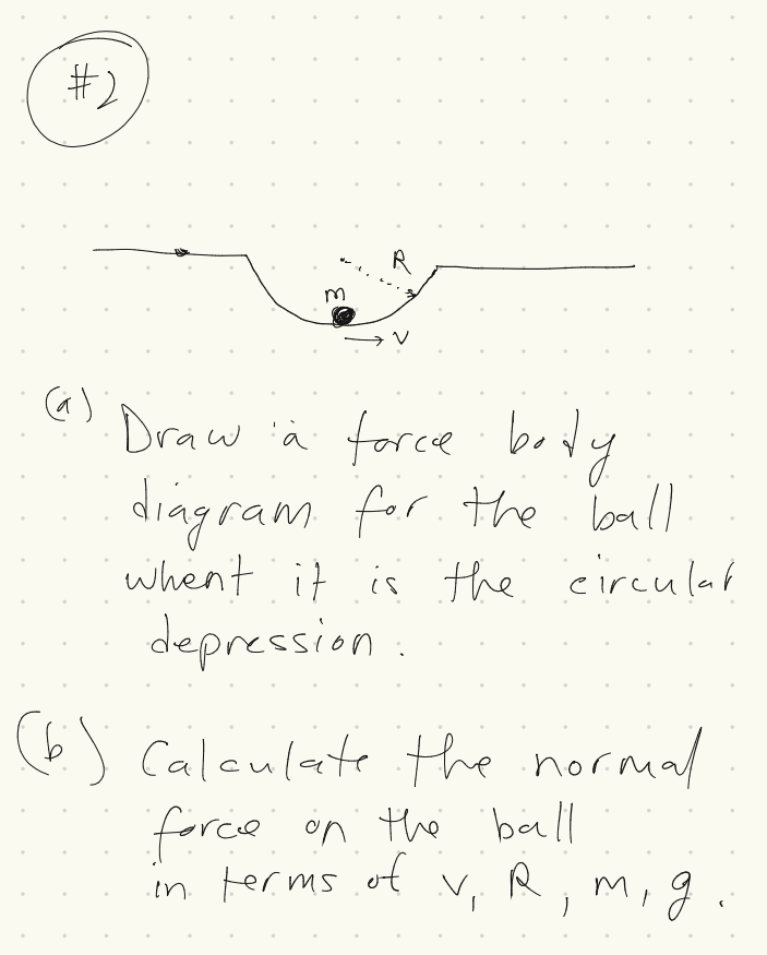 Solved #2 Draw a force body diagram for the ball when't it | Chegg.com
