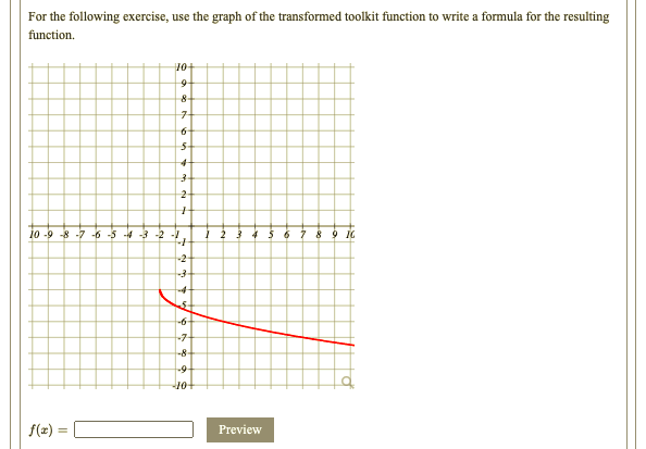 Solved For the following exercise, use the graph of the | Chegg.com