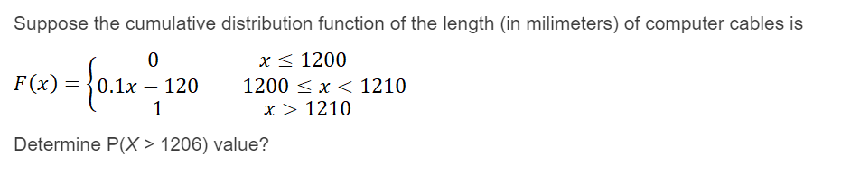 Suppose the cumulative distribution function of the | Chegg.com