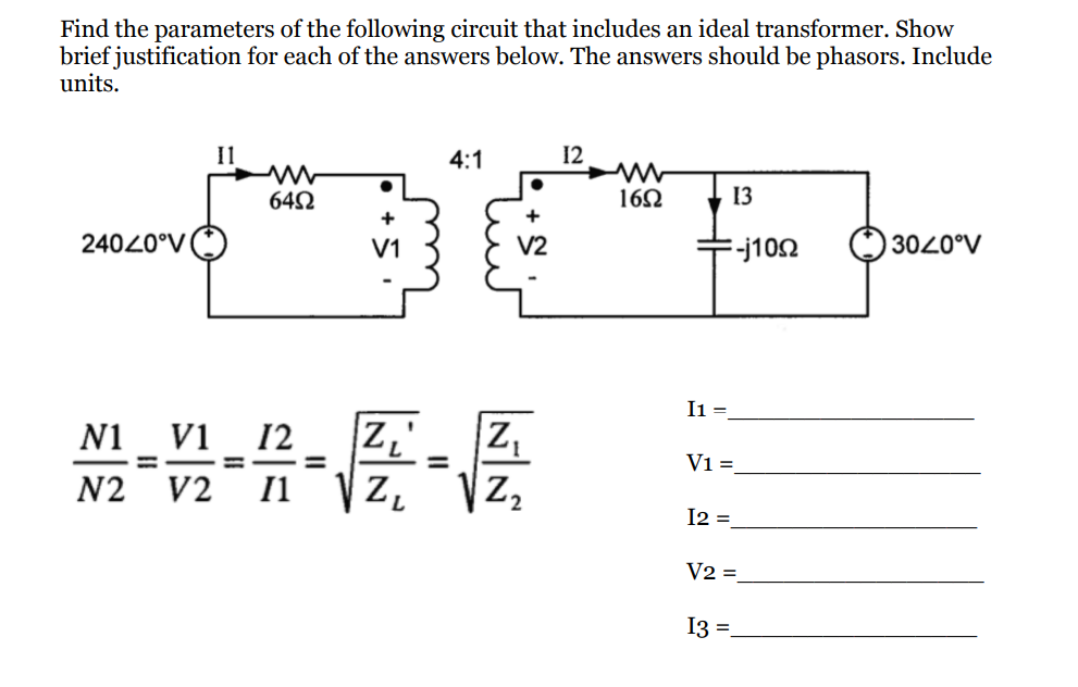 Solved Find the parameters of ﻿the following circuit that | Chegg.com