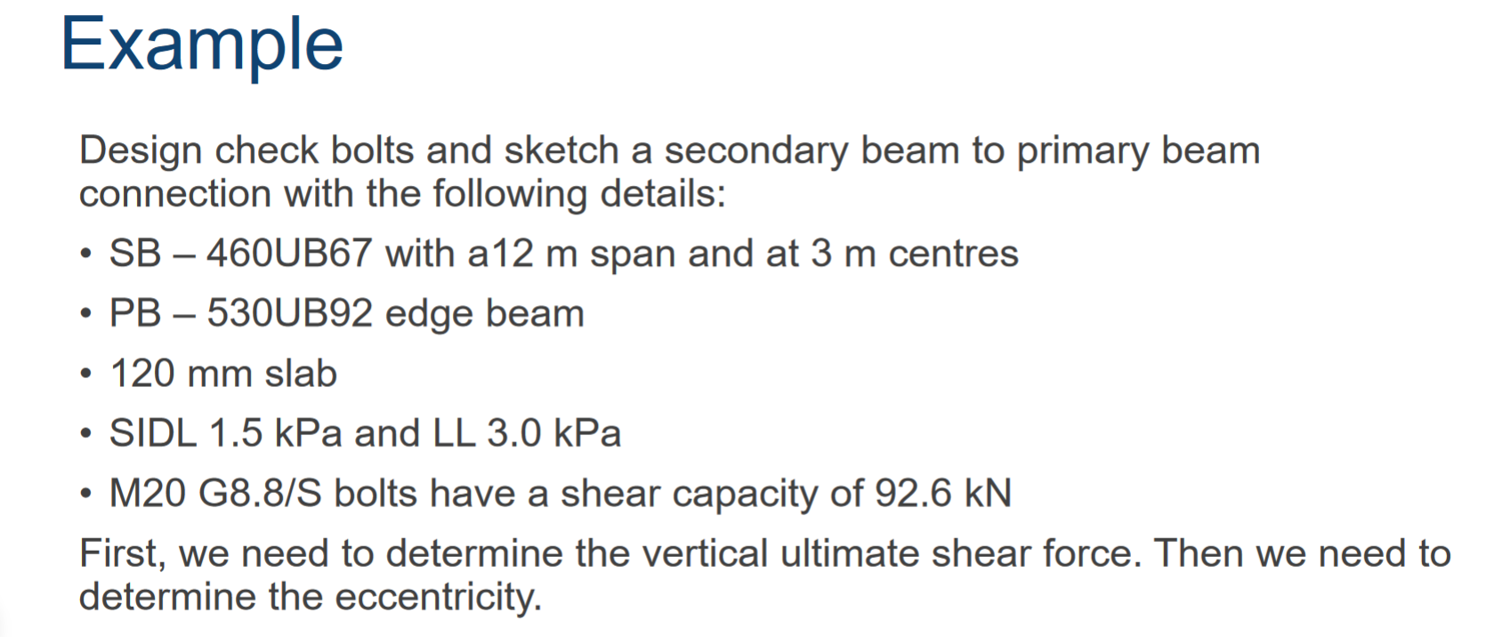 Design check bolts and sketch a secondary beam to | Chegg.com