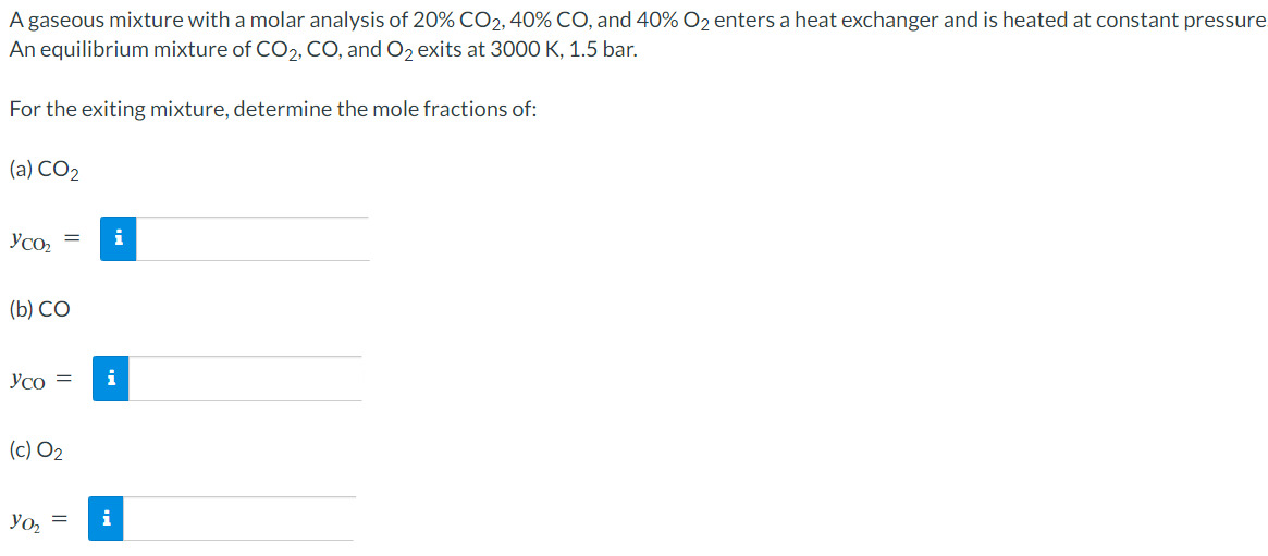 Solved A gaseous mixture with a molar analysis of | Chegg.com