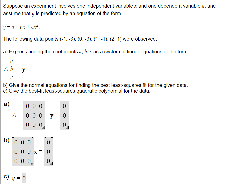 Solved Suppose an experiment involves one independent | Chegg.com