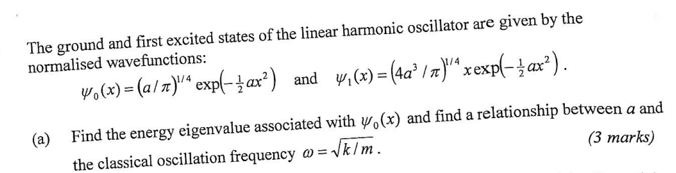 Solved The ground and first excited states of the linear | Chegg.com