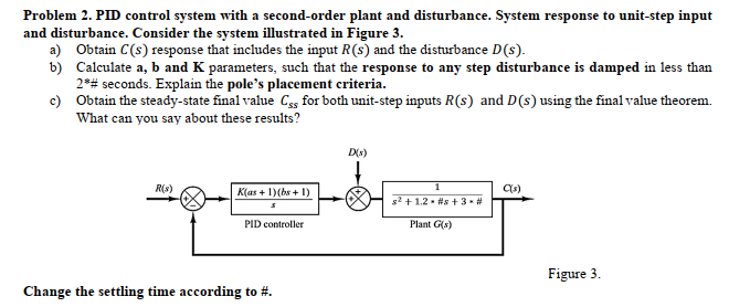 Solved Problem 2. PID control system with a second-order | Chegg.com