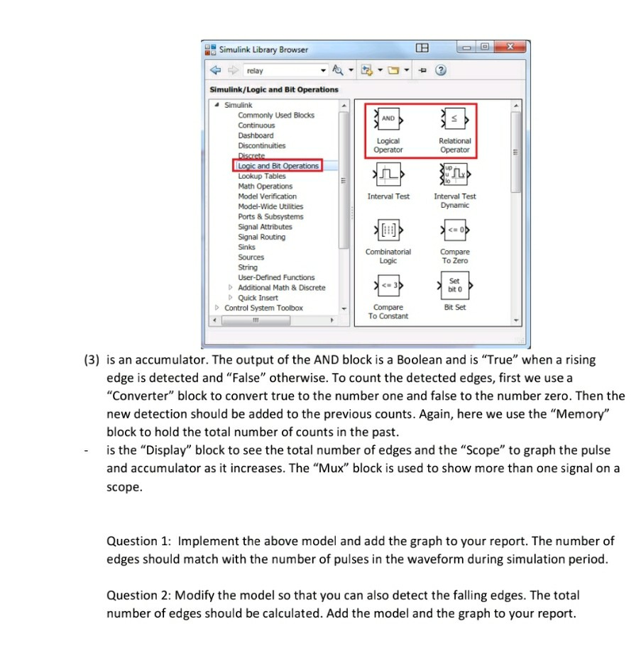 Solved 3- In this problem you will make a Simulink model to | Chegg.com