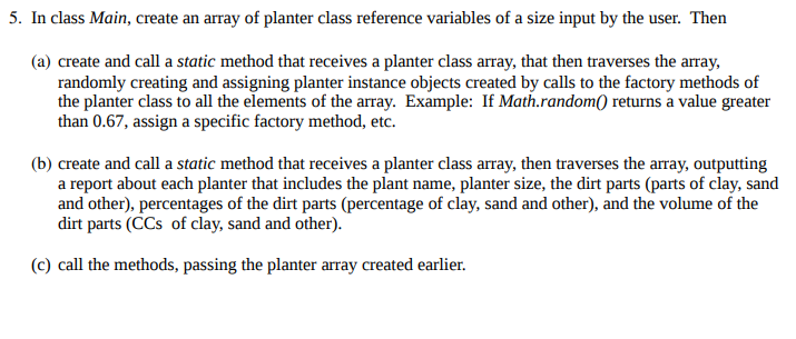 Solved ** HERE IS THE GIVEN CLASS DIRT.JAVA:** **JUST COPY | Chegg.com