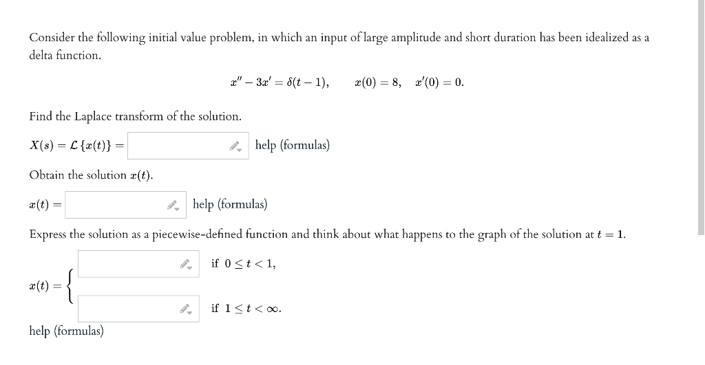 Solved Consider the following initial value problem, in | Chegg.com