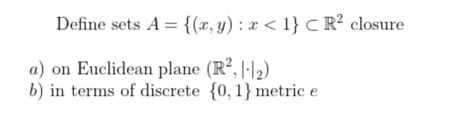 Solved Define sets A={(x,y):x