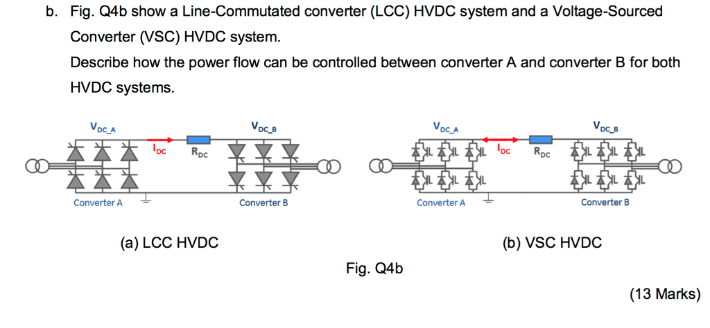 Solved B Fig Q4b Show A Line Commutated Converter Lcc