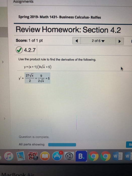 Solved Assignments Spring 2019-Math 1431- Business Calculus- | Chegg.com