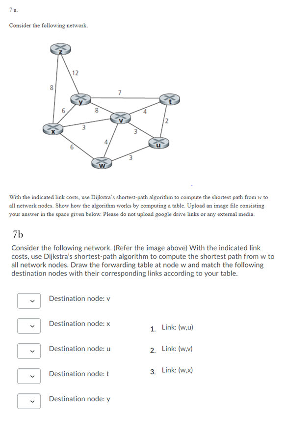 Solved 7 a. Consider the following network 12 CO co 2 With | Chegg.com