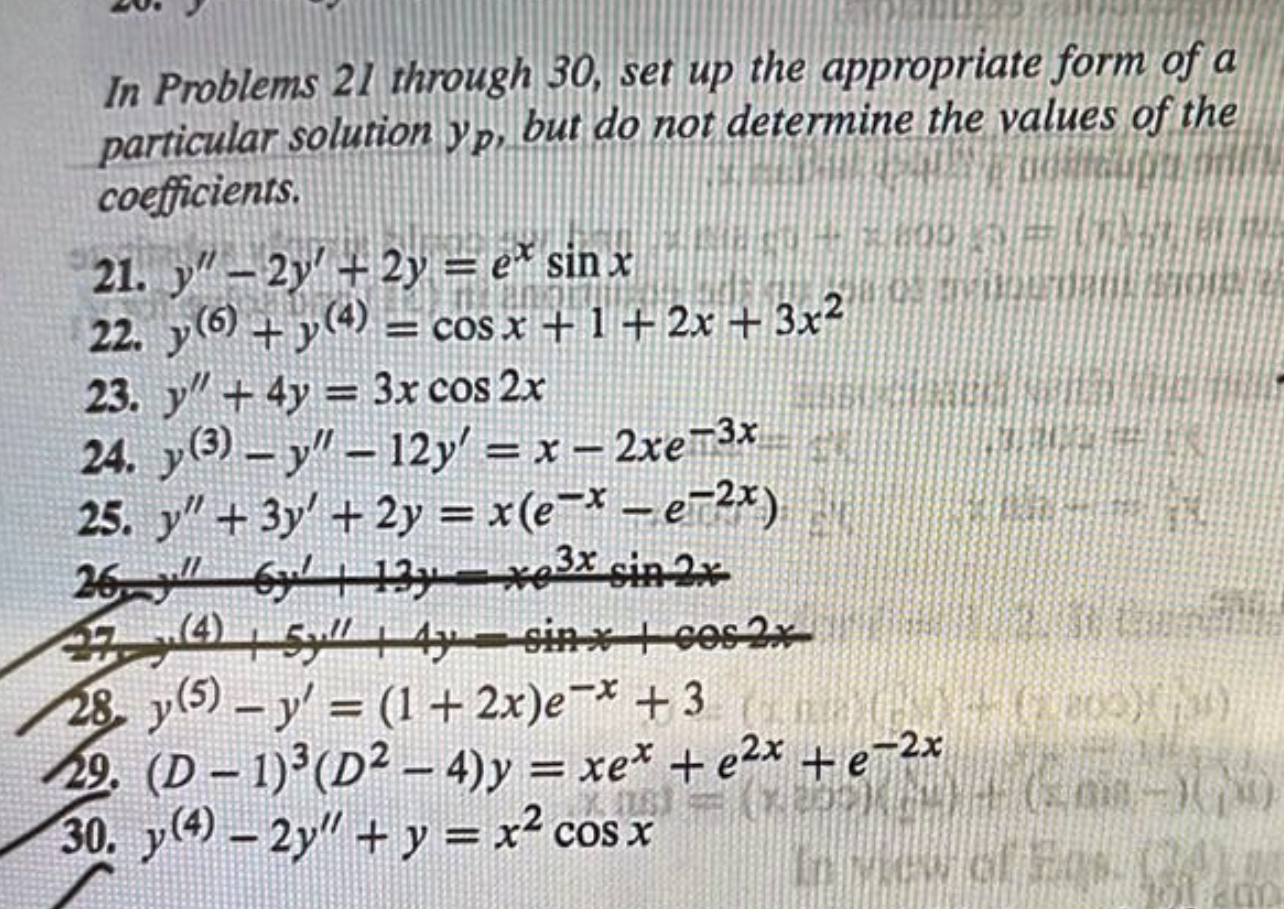 In Problems 21 through 30, set up the appropriate | Chegg.com