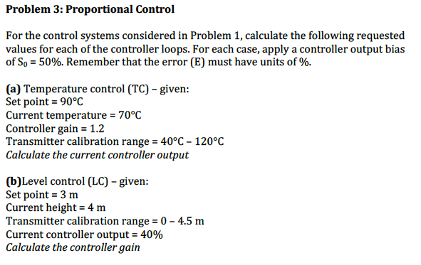 Solved Problem 1: Valve Actions For the following control | Chegg.com