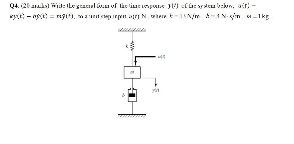 Solved Q4: ( 20 marks) Write the general form of the time | Chegg.com