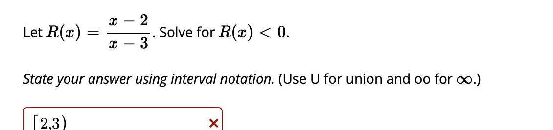 Solved Let R(x)=x-2x-3. ﻿Solve for R(x)