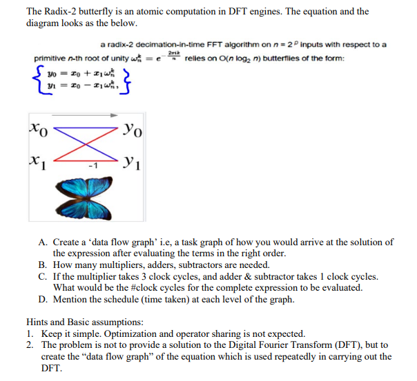 [Solved]: The Radix-2 butterfly is an atomic computation in