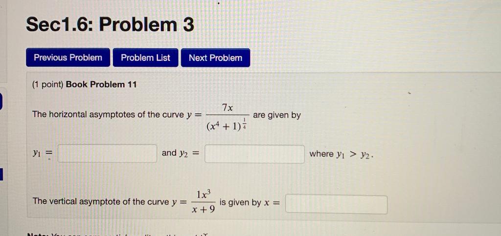Solved Sec1 6 Problem 3 Previous Problem Problem List Next