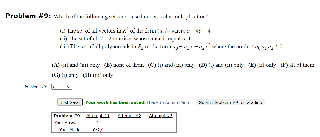 Solved Problem \# 9: Which of the following sets are closed | Chegg.com