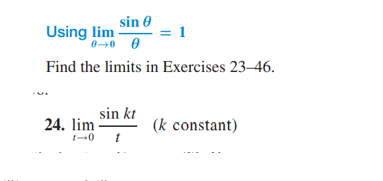 Solved Using limθ→0θsinθ=1 Find the limits in Exercises | Chegg.com