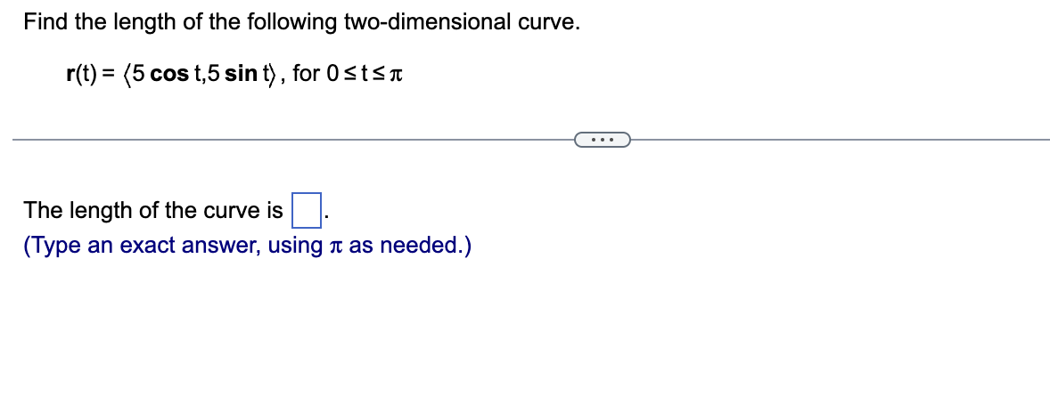 Solved Find the length of the following two-dimensional | Chegg.com