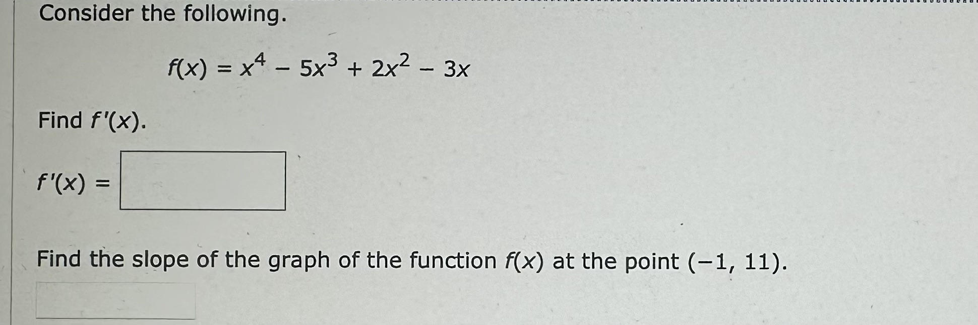 Solved 3. [-/0.2 Points] 0/5 Submissions Used Find f′(x). | Chegg.com