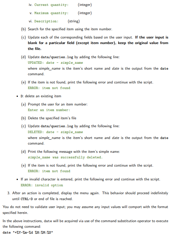 Solved PLEASE INCLUDE ALL BASH FILES STATED IN QUESTION AND | Chegg.com