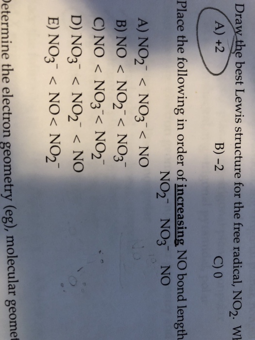 Solved Draw the best Lewis structure for the free radical, | Chegg.com