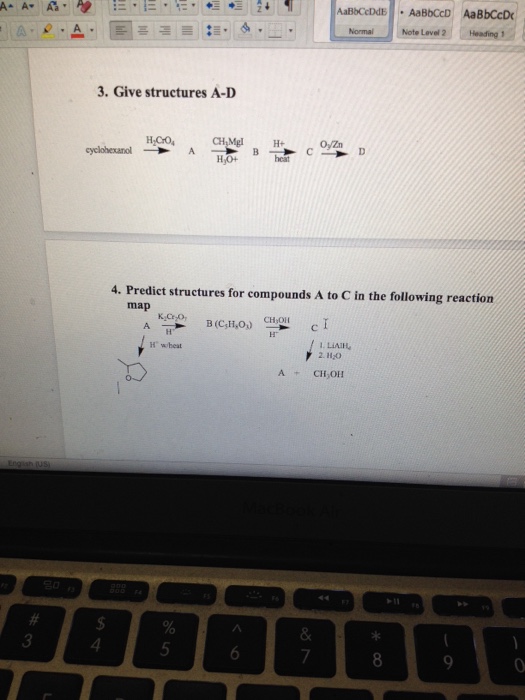 Solved Give structures A-D Predict structures for compounds | Chegg.com
