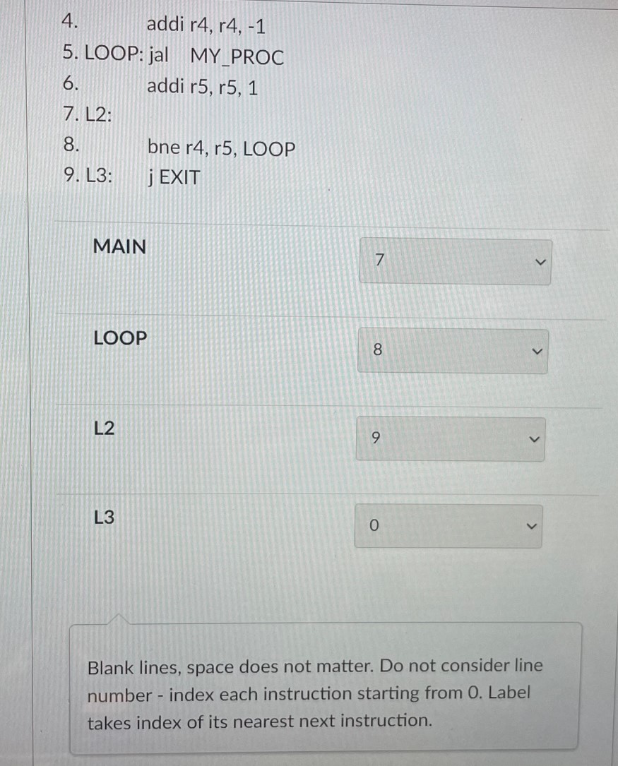 Solved Blank lines, space does not matter. Do not consider | Chegg.com